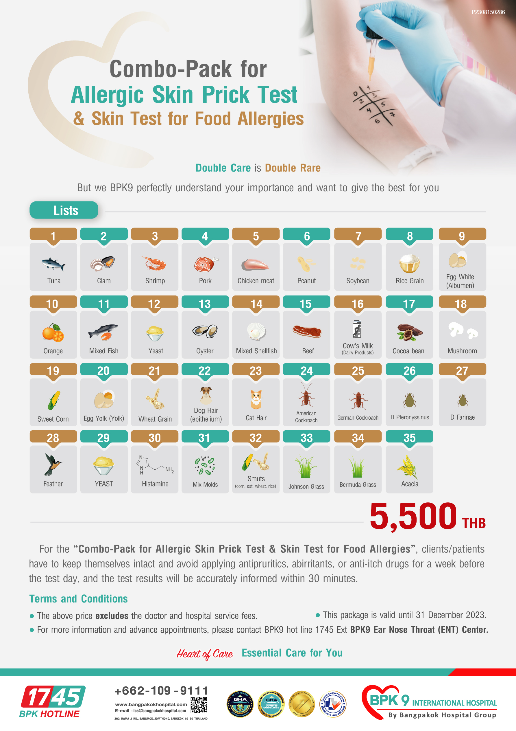 Combo Pack for Allergic Skin Prick Test & Skin Test for Food Allergies