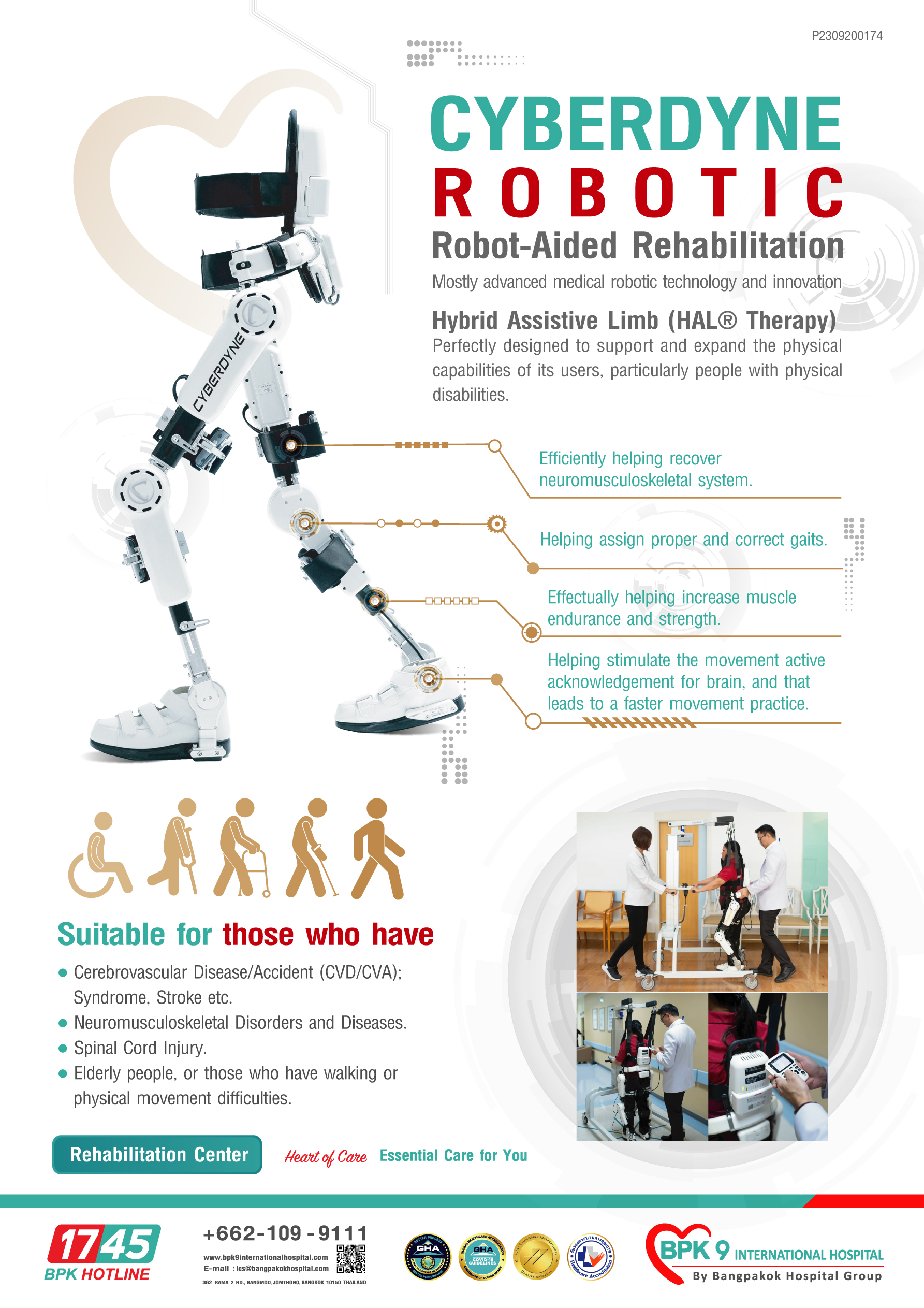 Robot-Aided Rehabilitation Hybrid Assistive Limb (HAL)